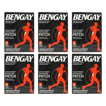 6 Pk Bengay Ultra Strength Pain Relieving Patch - Walmart.com