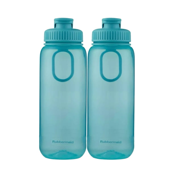 Rubbermaid Essentials 32oz Blue Plastic Water Bottle with Chug and Sip Lid (Pack of 2) - Walmart.com