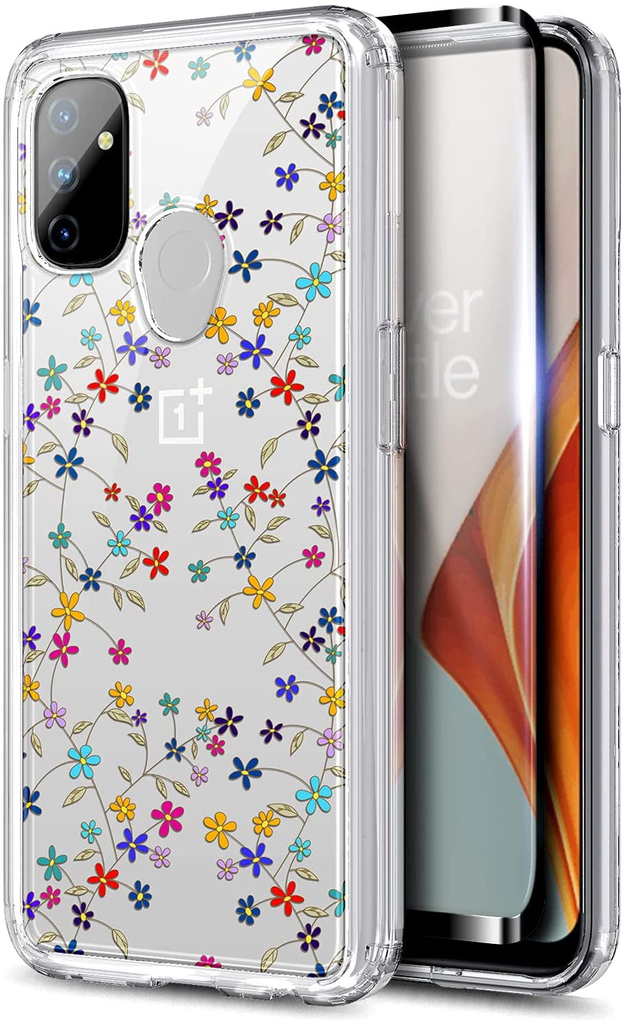 OnePlus Nord N10 5G Case with Tempered Glass Screen Protector (Full Coverage), Nagebee Ultra ...