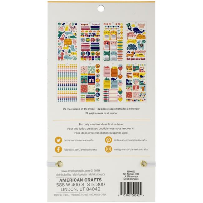 Sticko Sticker Book 4.75"X9"-Animal Friends, 2156/Pkg - Walmart.com