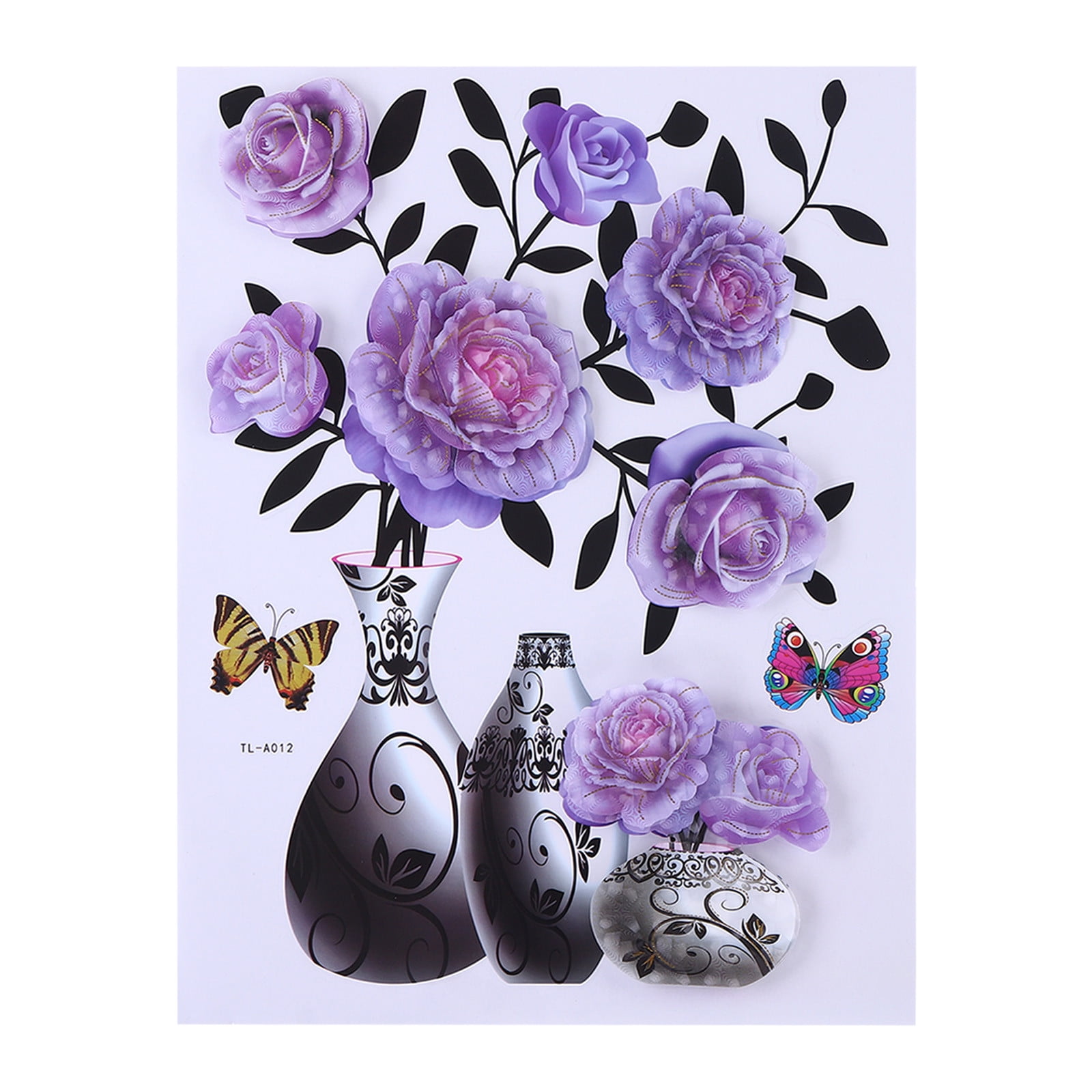 AURIGATE 3D Vase Wall Stickers Stereo Flower Wall Decal Room Wall ...