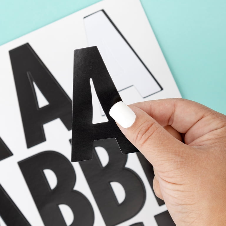 3 Inch Black Adhesive Alphabet Decals 3 Inch Letter Stickers - Black ...