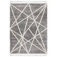 Luxe Weavers Geometric Fringed Shag Gray 8x10 Area Rug for Living Room ...