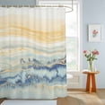 Bathroom Shower Curtain Modern Fluid Art Marble Texture Waterproof ...