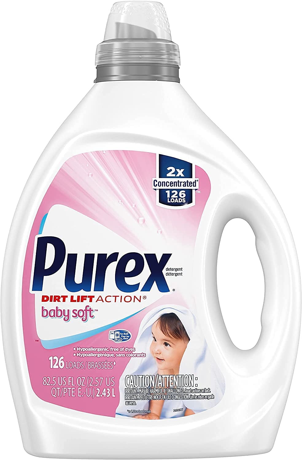 Purex Detergente líquido para ropa bebé, aroma suave para bebé, 2 veces ...