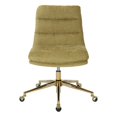 OSP Home Furnishings Legacy Office Chair in Olive Fabric with Gold Base ...