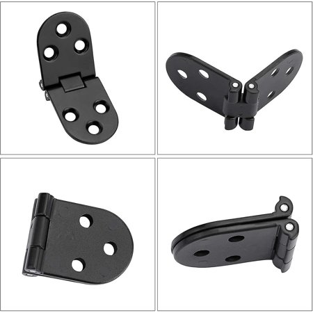 4 Pieces Black Flip Hinge, 180 Degree Flip Hinge For Folding Table ...