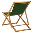 vidaXL Beach Sling Patio Chair Folding Deck Chair Fabric and Wooden ...