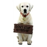 Ebros Gift Lifelike Yellow Labrador Retriever Statue, 13.5" Tall, Resin ...