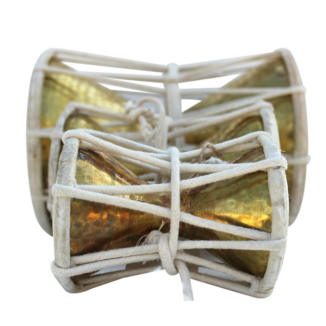 De Kulture Works Handheld Brass Damroo Medium Traditional Indian Folk ...