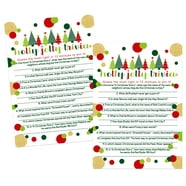 Christmas Trivia Game Cards Version 1 (25 Pack) Festive Holiday Party ...