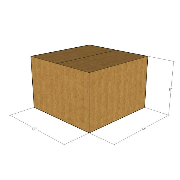 12x12x8 " Corrugated Boxes -New for Moving or Shipping Needs - Walmart ...