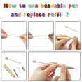 20pc Plastic Beadable Pens Shaft Black Ink Ballpoint Pen for DIY Pen ...