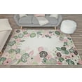 Rugs America Hanna VA35B Royal Blossom Pink Ivory Floral Transitional ...