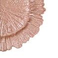 Efavormart 6 Pack 13" Round Rose Gold Plastic Reef Charger Plates ...