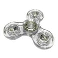 3X Crystal LED Light Fidget Spinner Finger Hand Tri Hand Ceramic Desk ...