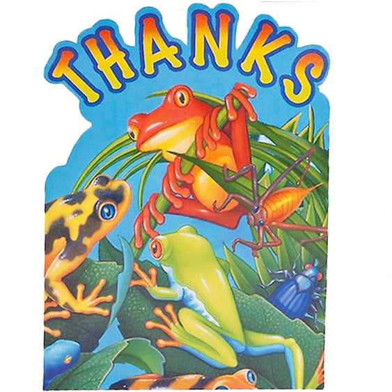 Frogs and Lizards Thank You Notes w/ Envelopes (8ct) - Walmart.com