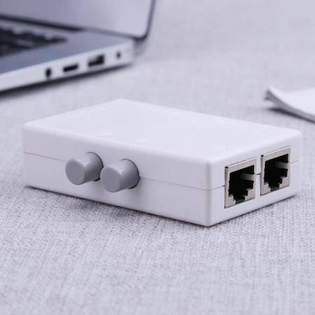 Mini 2 Port AB Sharing in 2 out RJ45 Manual RJ45 Switch Adapter 2 in 1 ...