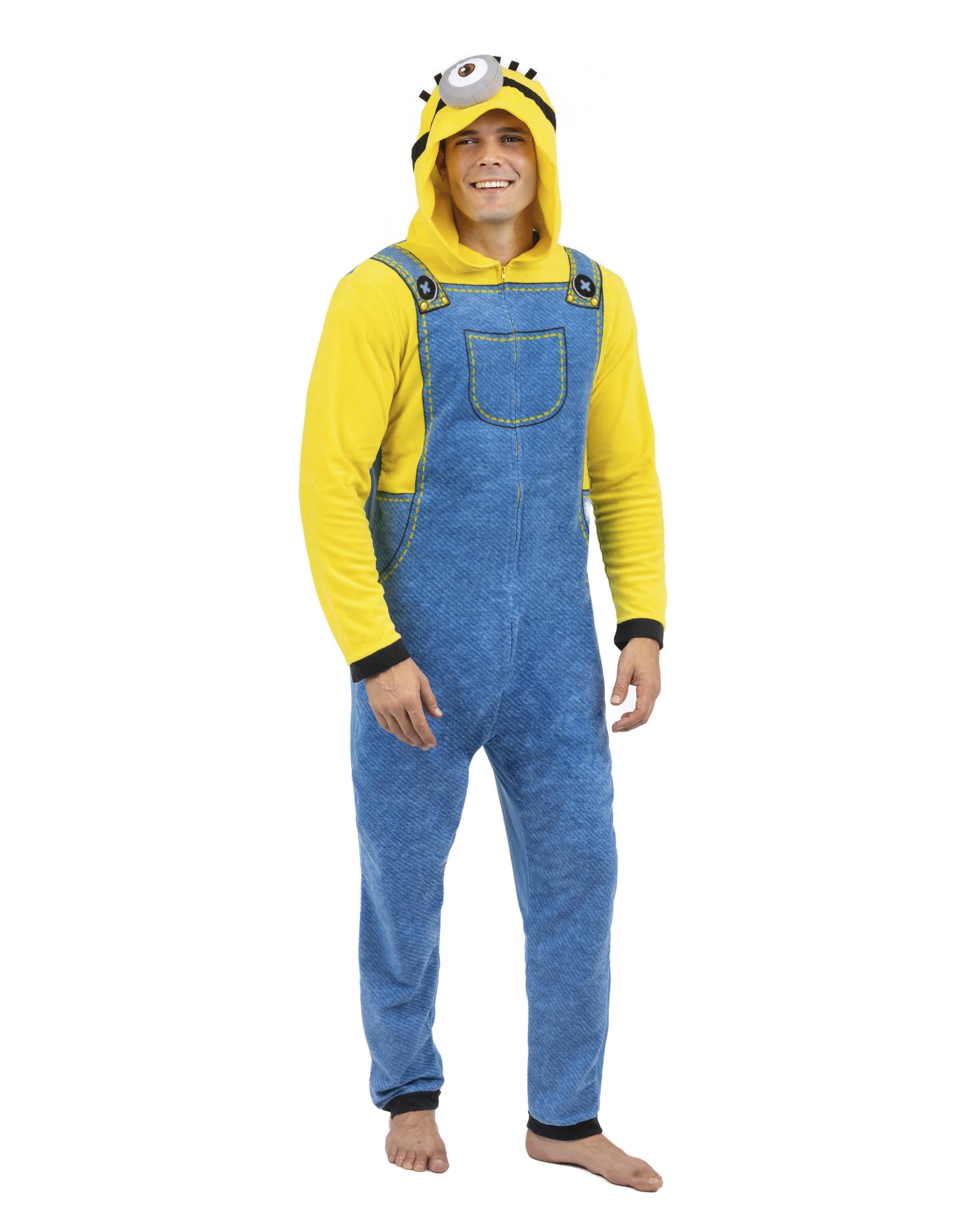 Despicable Me Mens & Womens Onesie Pajama Costume, Male, Minions, Size ...