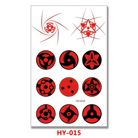 Stiker Tato Sharingan Naruto Anime Uchiha Itachi Mainan Stiker Tato ...