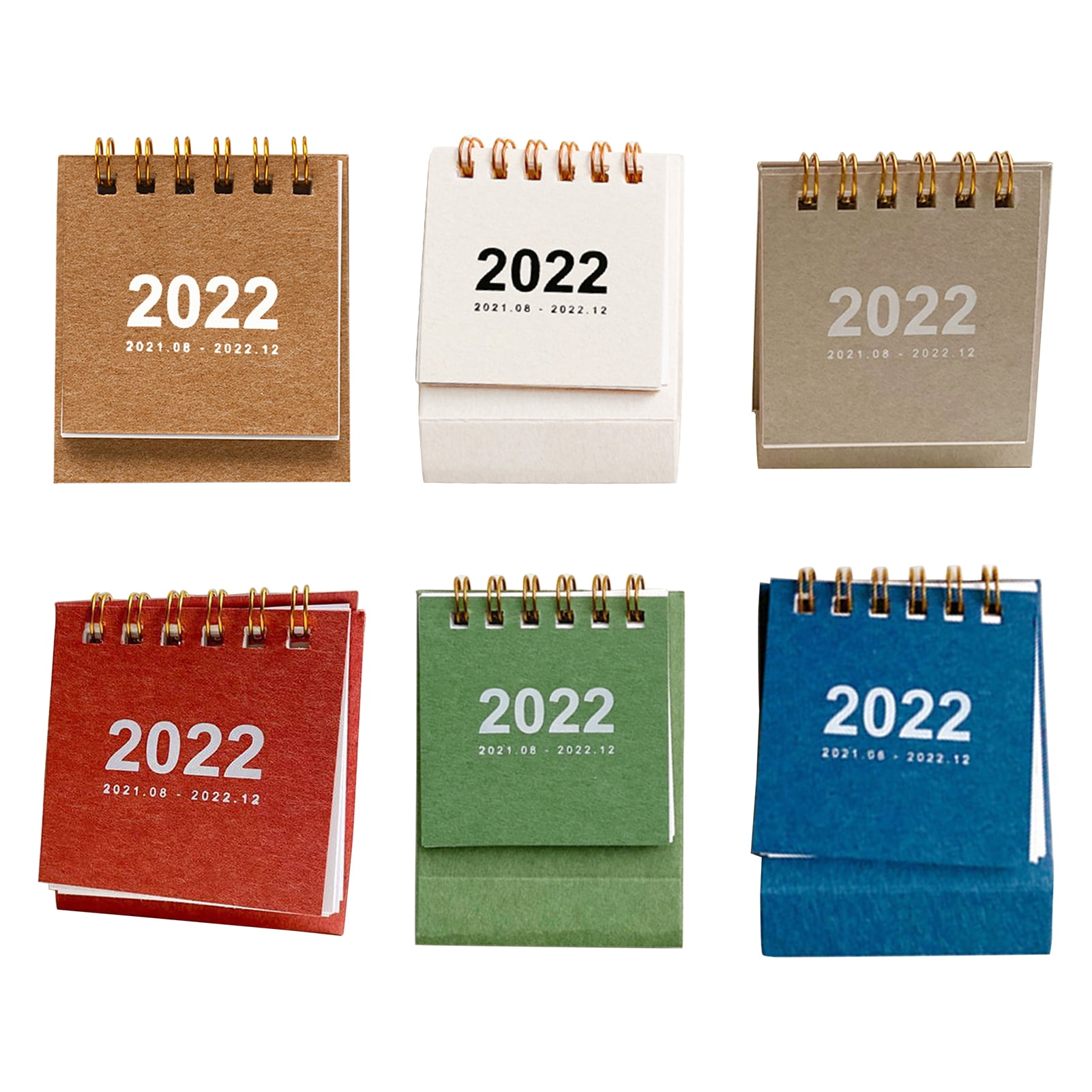 Dream Lifestyle 1/6 PCS Desk Calendars,2022 Mini Calendar,Pure Color ...