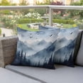 Blue Mountain Peak Outdoor Waterproof Throw Pillow Covers 20x20 Set of ...
