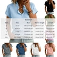 Craaazy Womens Short Sleeve V Neck Blouses Solid Color Casual Summer ...