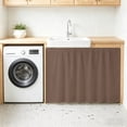 Pure Brown Small Cabinet Curtain 11''x13'', Simple Solid Color Bathroom ...