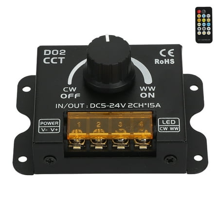 Ccdes LED Light Dimmer,LED Light Strip Dimmer,LED Dimmer 2 Channel 360 ...