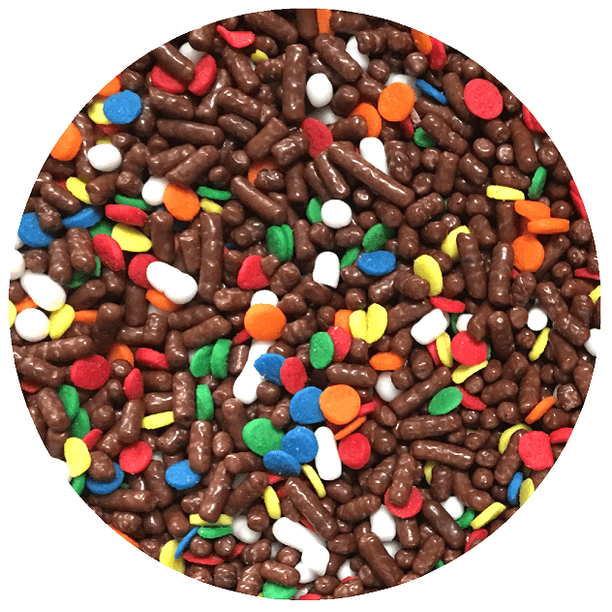 Sprinkle Deco® Chocolate Rainbow Edible Decoration Confetti Sprinkles ...