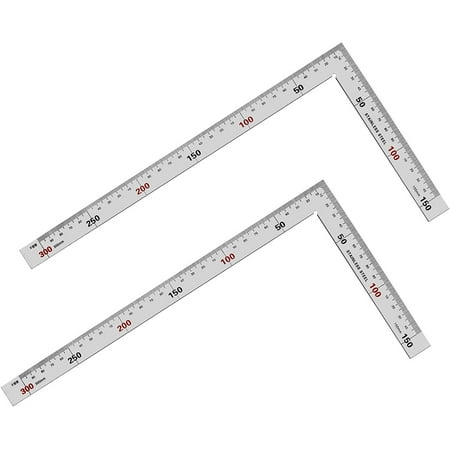 SICED L Shaped Square Ruler, 2Pcs Carpenter Square, 150*300mm Stainless ...