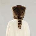 Cute Faux Hat Winter Plush Earflap Ushanka Hooded Beanie Ski Cap with ...