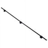 6.6FT Matte Black Cast Iron Stair Handrail, Wall-Mounted Indoor Pipe ...