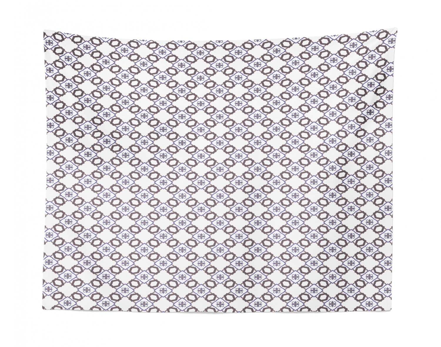 Minimalist Tapestry, Repetitive Star Symbols Triangles Elements Pattern ...