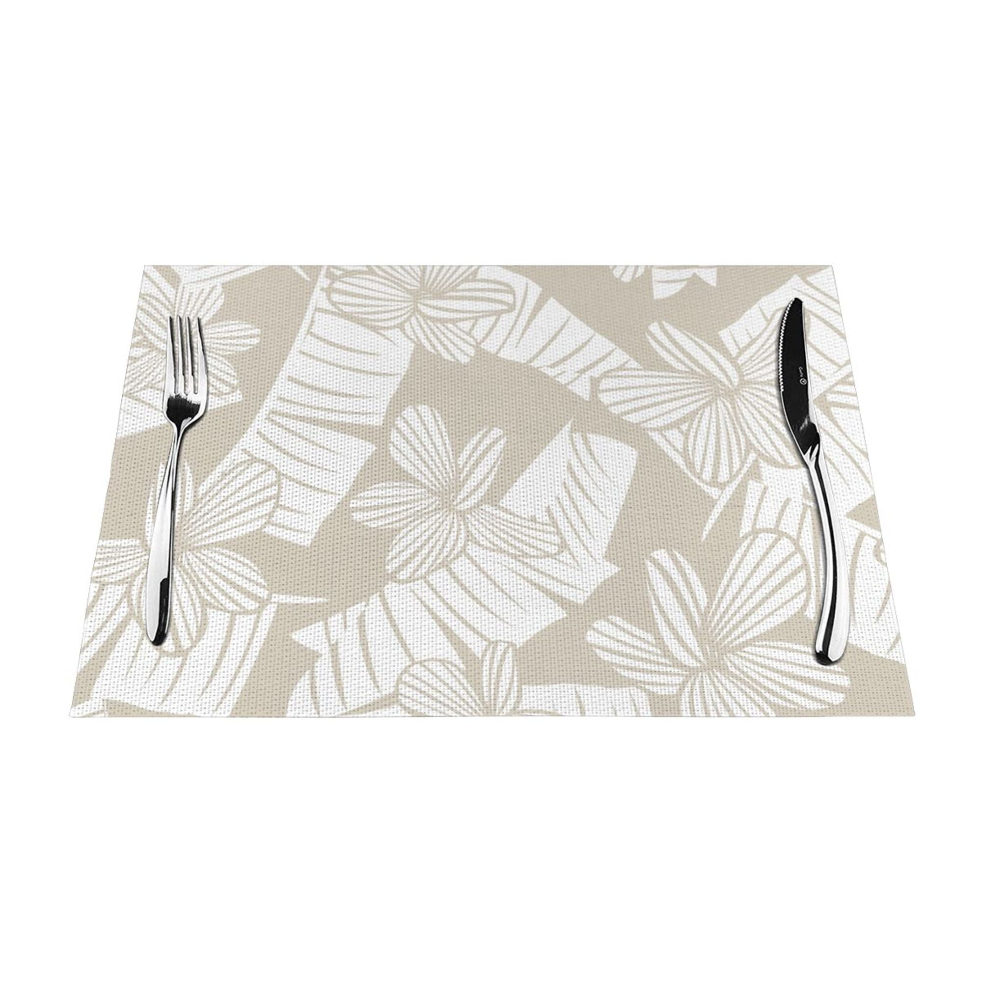 YFYANG Washable Heat-Resistant Placemats, 70% PVC/30% Polyester, Light ...