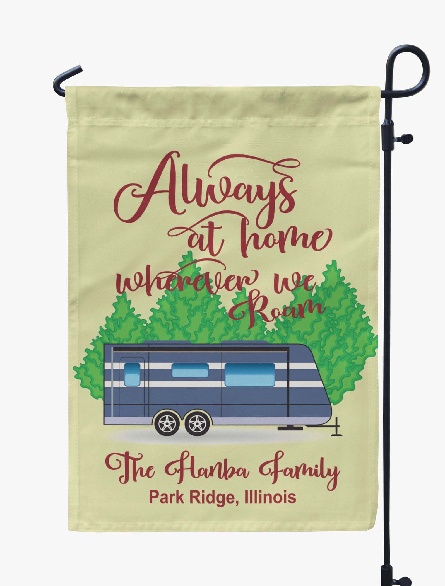 Printtoo Tan Always At Home Wherever We Roam Big Travel Trailer ...