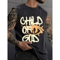 Black Vintage Washed Muscle Tank Top - 100% Cotton Religious Graphic ...