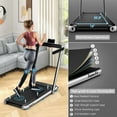 SuperFit Up To 7.5MPH 2.25HP 2 in 1 Dual Display Screen Treadmill ...