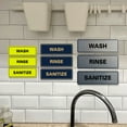 All Quality Standard WASH RINSE SANITIZE Sign (5-Pack) - 3 Bay Sink ...