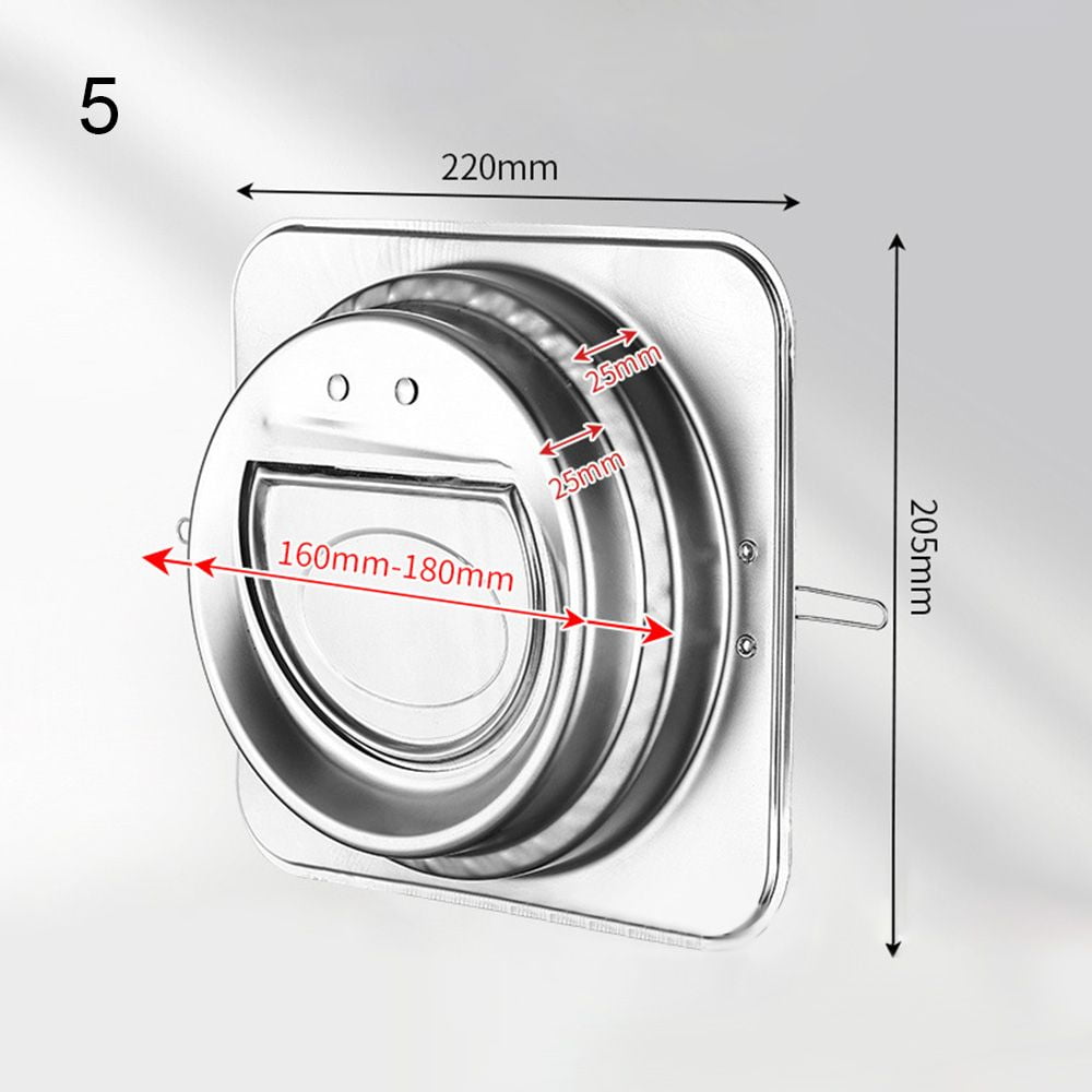 Round Kitchen Home Improvement Range Hood Flue Damper Check Valve Pipe ...