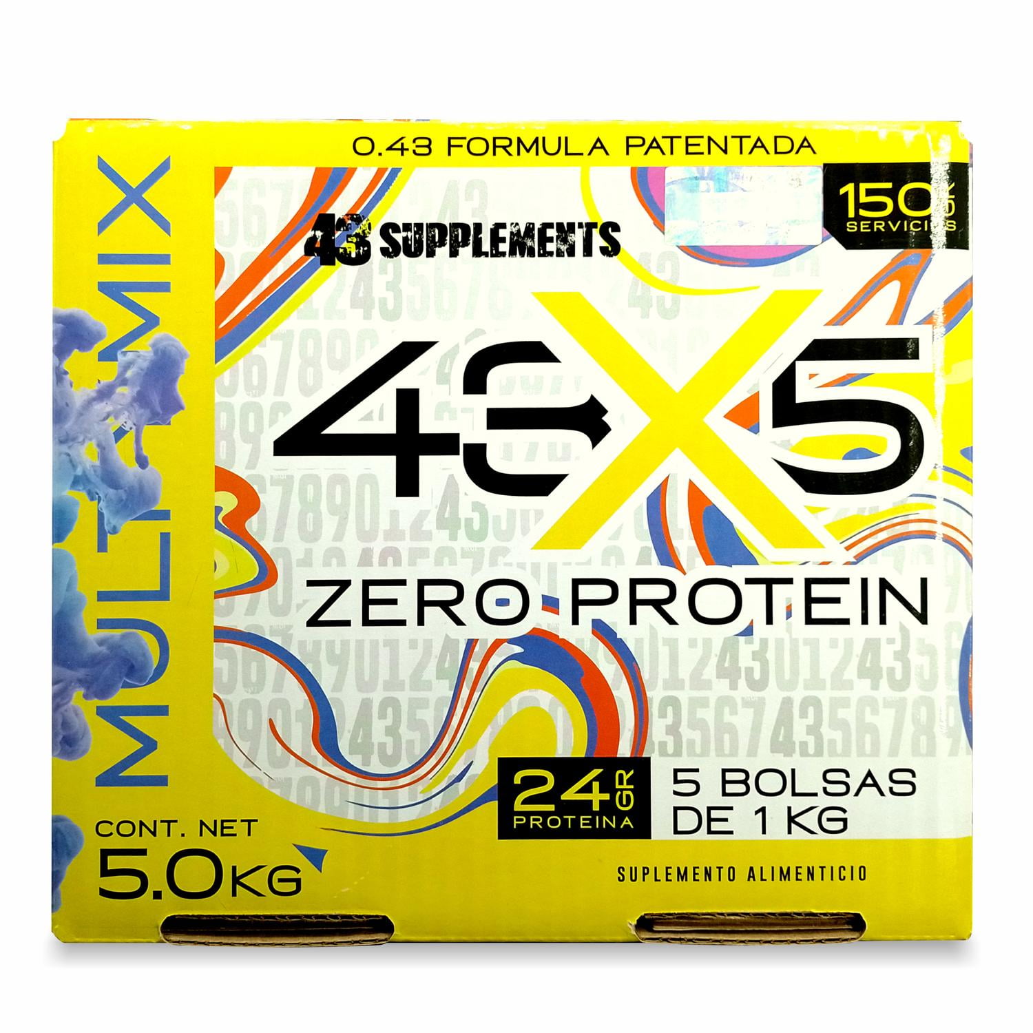 Proteína Zero Hidrolizada 5 kg Multisabor 43 Supplements 43SUPZEROMULTISABOR5KG | Walmart en línea