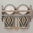 1 Pack Retro Pattern Kitchen Towels Brown Black Ethnic Style Weaving ...
