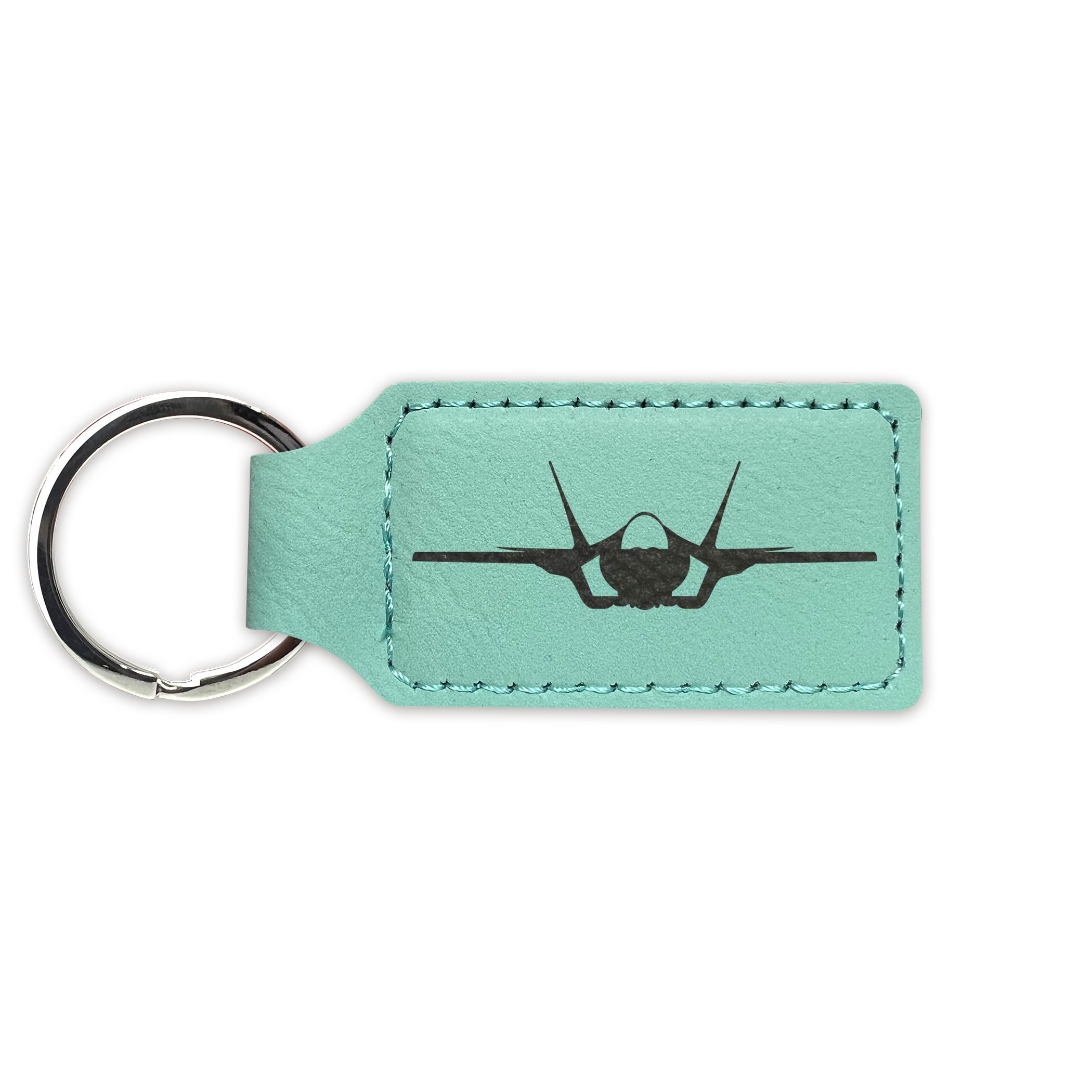 F-35 Lightning II Keychain Leatherette Rectangle - Laser Engraved ...