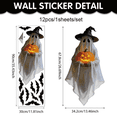 1 Sheets Halloween Ghost Window Clings, Ghost Bats Witch Hat Spooky ...