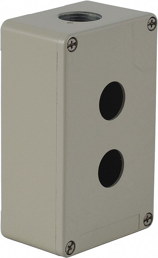 Schneider Electric Pushbutton Enclosure,2.03 in.,Metal XAPG29202 ...