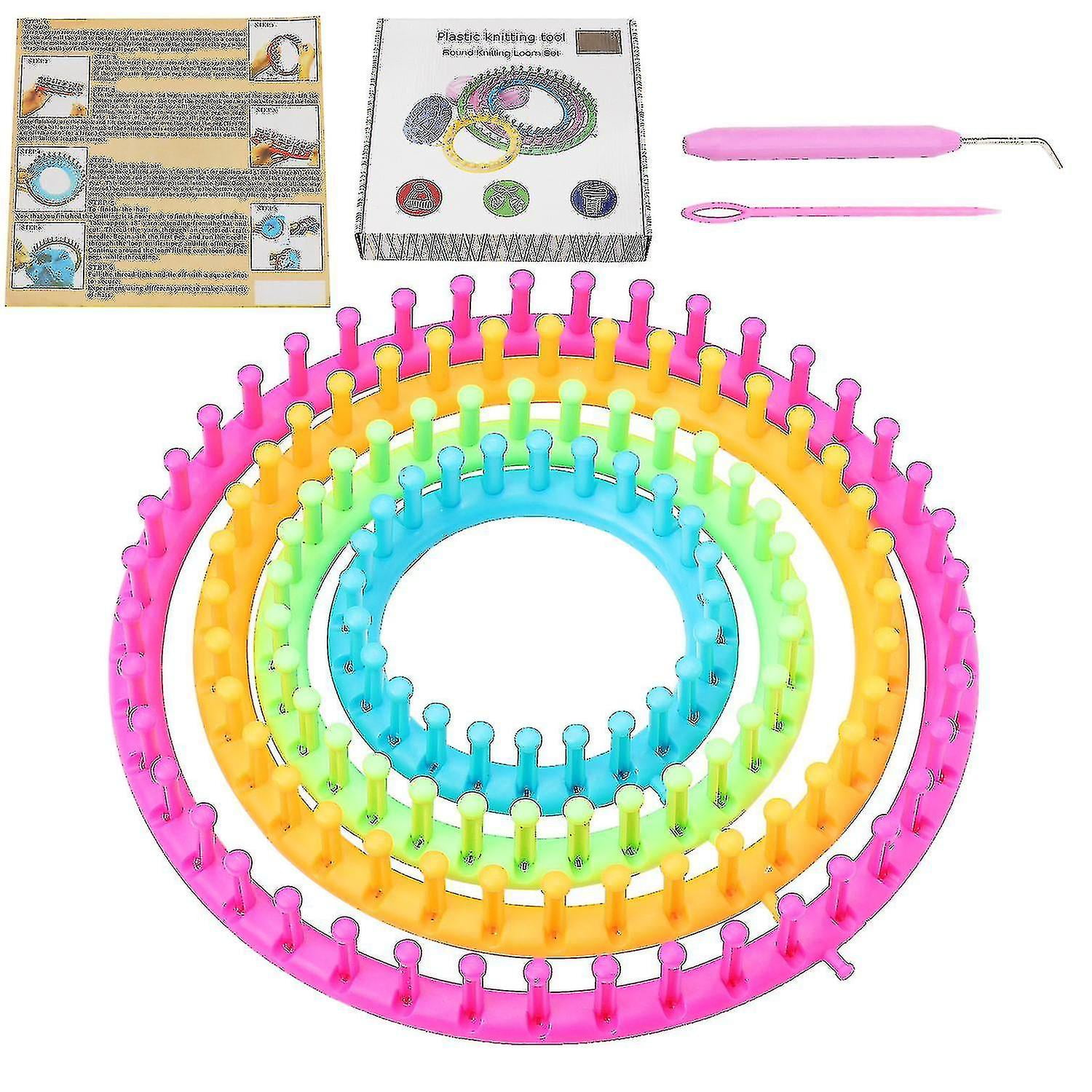 Juego de anillos para tejer, 4 marcos para tejer con instrucciones ...