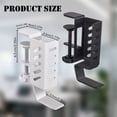Black Clamp on Laptop Stand, No Drill Vertical Desktop Hanging Holder ...