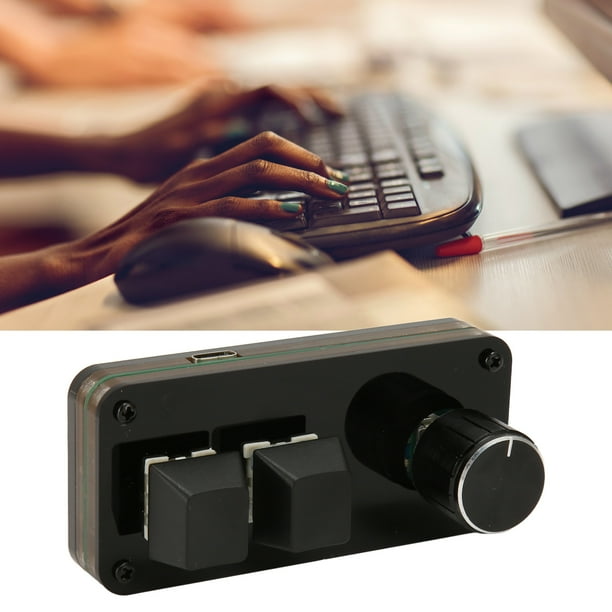 Macro Mechanical Keyboard, Mini 2 Key Keypad Blue Switch Customizable ...