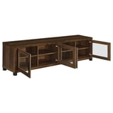 Sachin 4-door Engineered Wood 79-inch TV Stand Dark Pine - Walmart.com
