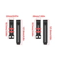 22mm/26mm Silicone Watch for 970 965 955 945 935 745 Smartwatch ...